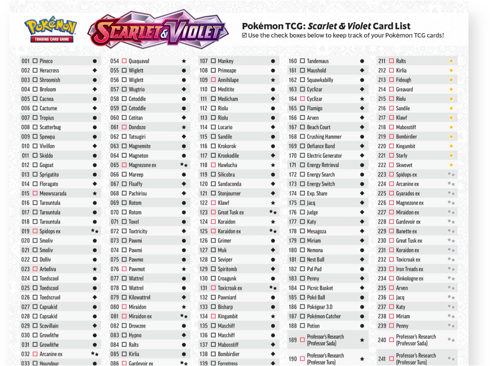 Card Gallery | Pokémon TCG: Scarlet & Violet